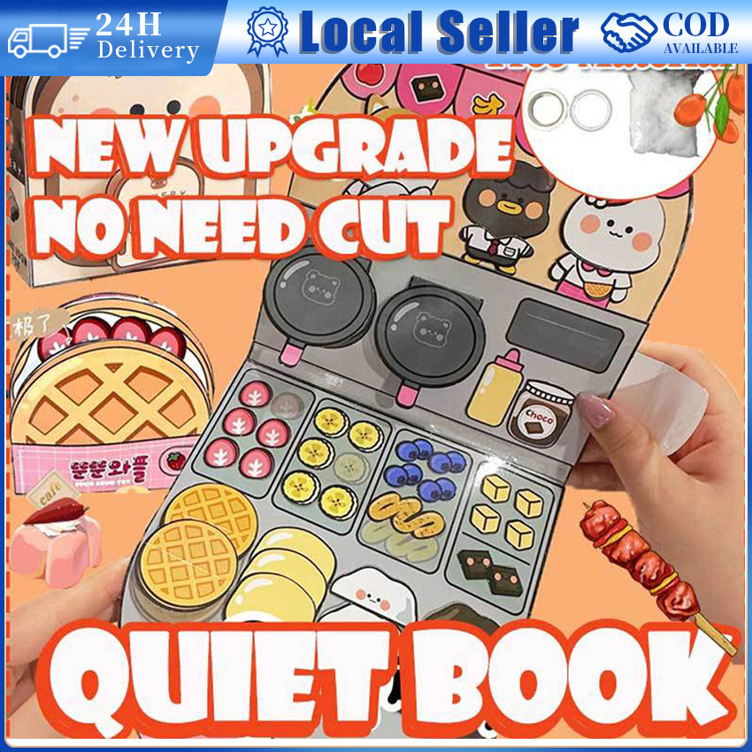 Cartoon Quiet Book Handmade Creative Kids Paper Doll Dress-Up Game ...