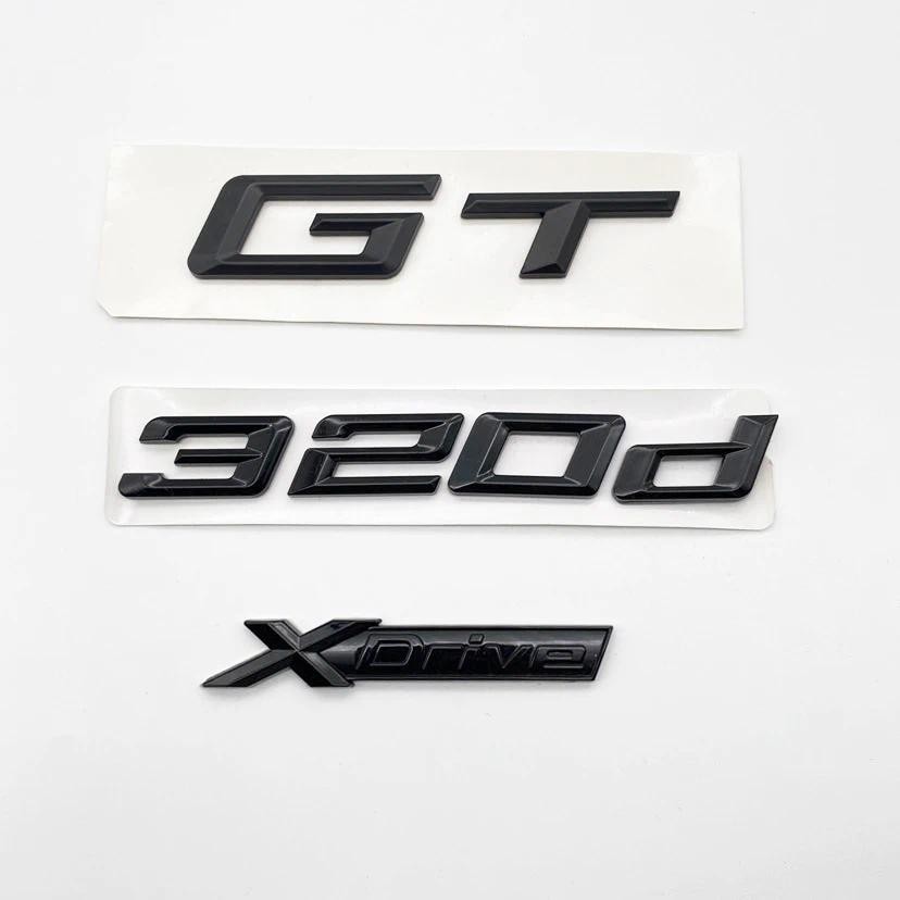 New Font GT 320d XDrive ABS Numbers Letters Emblem for BMW 3 Series E90 ...