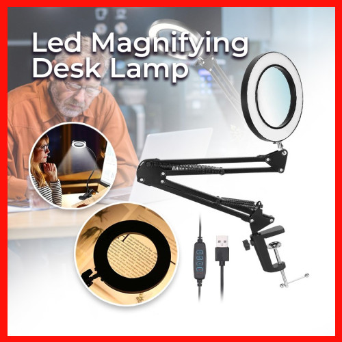 Black Magnifying Glass , 8X Magnification, 10 Levels of Adjustable ...