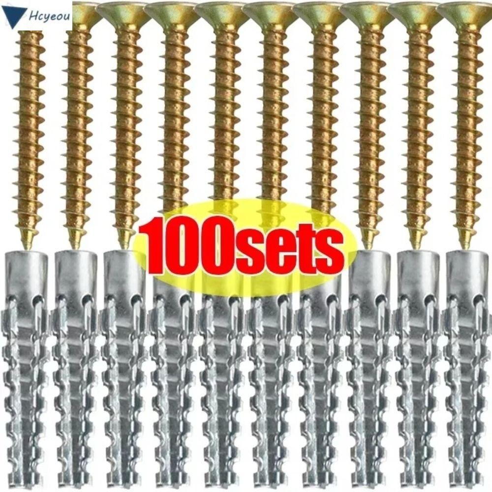 HCYEOU Expansion Screw, Self Tapping Serrated Metal Expansion Tube ...