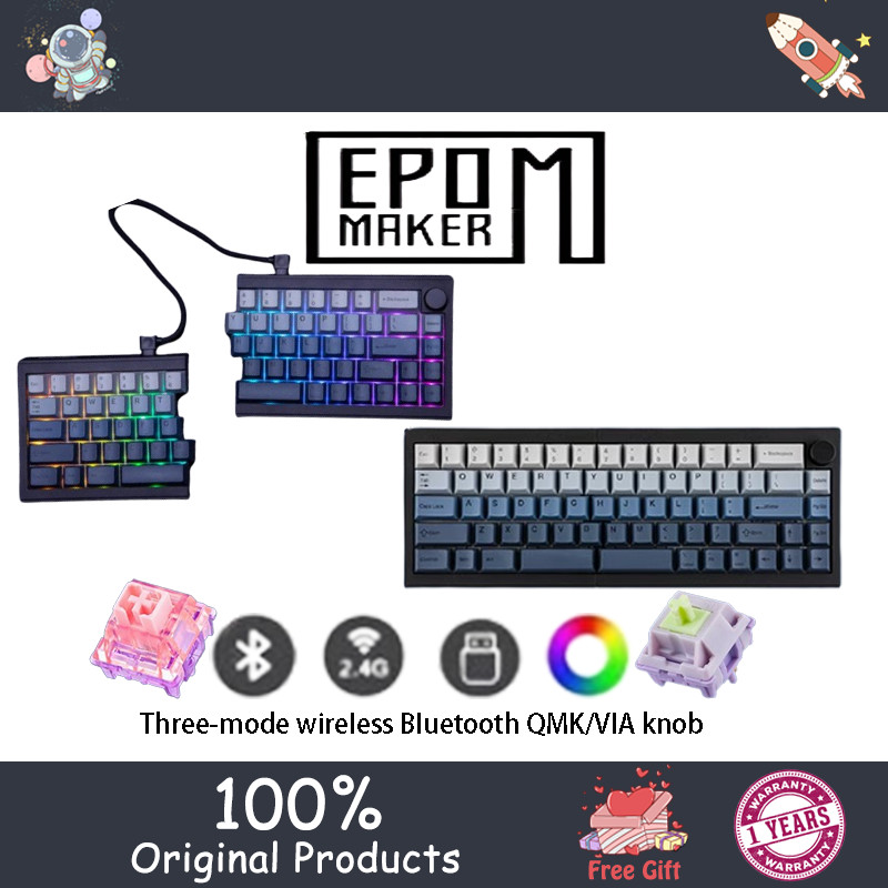 EPOMAKER Split65 Split customized mechanical keyboard three-mode ...