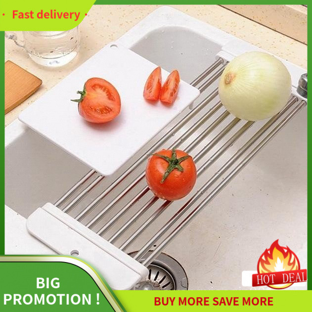 Japanese Stainless Steel Kitchen Sink Rack Drain Rack Retractable Drain ...