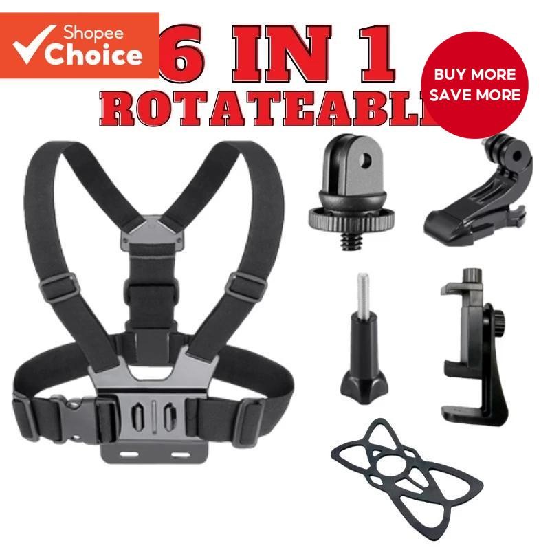 Adjustable Chest Mount For Phone GoPro Camera Body Harness Strap Clip ...