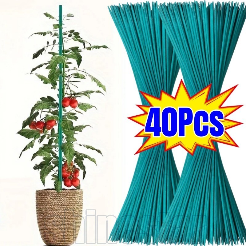 40Pcs Flower Arranging Sticks - Bonsai Fixed Rod - Artificial Green ...