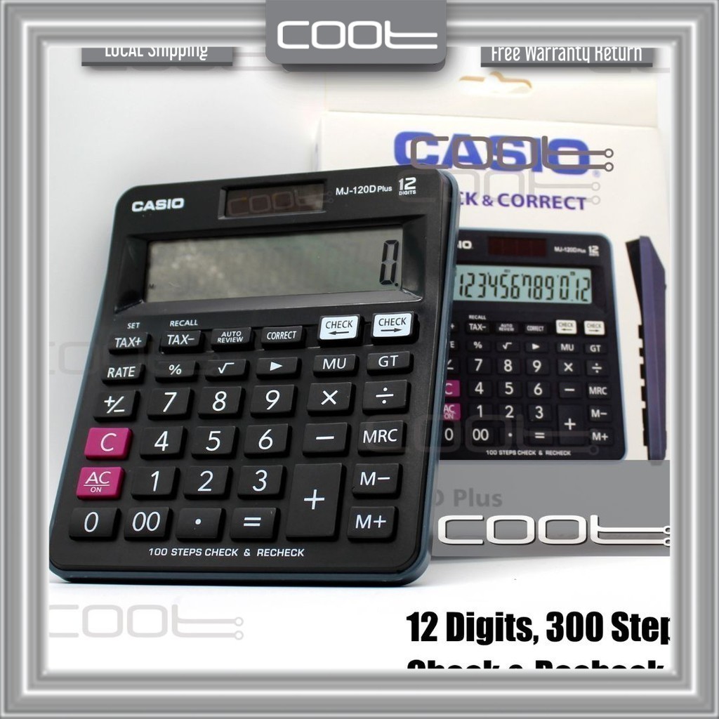 CASIO MJ-120D Plus Calculator Check & Correct Calculator Student Office ...