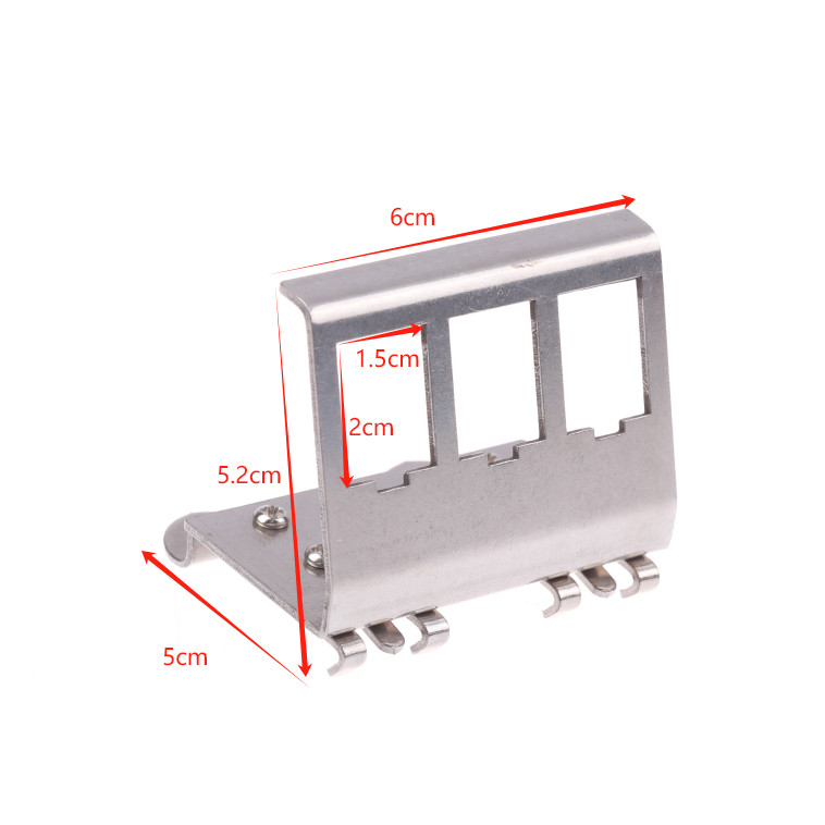 MyriadU RJ45 3Ports DIN Rail Keystone Adapter Jack Holder Network Pass ...