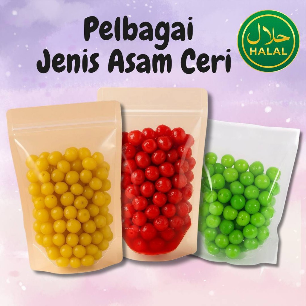 250g / 500g Ceri Jeruk Asam Merah / Kuning / Hijau | Shopee Malaysia
