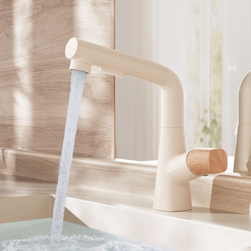 Log Style Cream White Up Surging Washbasin Pullable Retractable ...