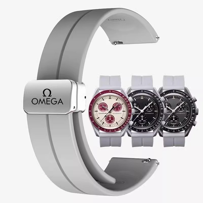 12/14/16/18/20/22mm Soft Silicone Strap for Omega X Swatch Co Branded ...