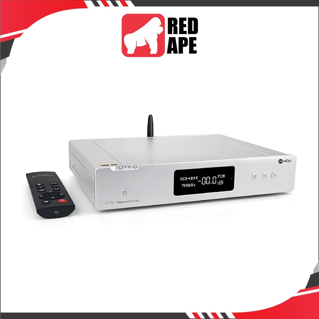 Topping D70S, MQA DAC with Preamplifier: Dual AK4497, Bluetooth 5.0, 32-bit768kHz DAC (D70S ...
