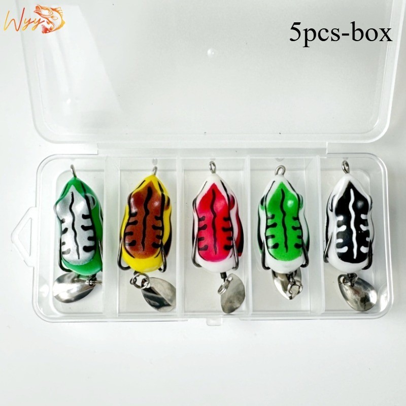5 sets of boxes, Taifeng Thunder Frog 4cm/7.2g Modified Frog, Perch ...