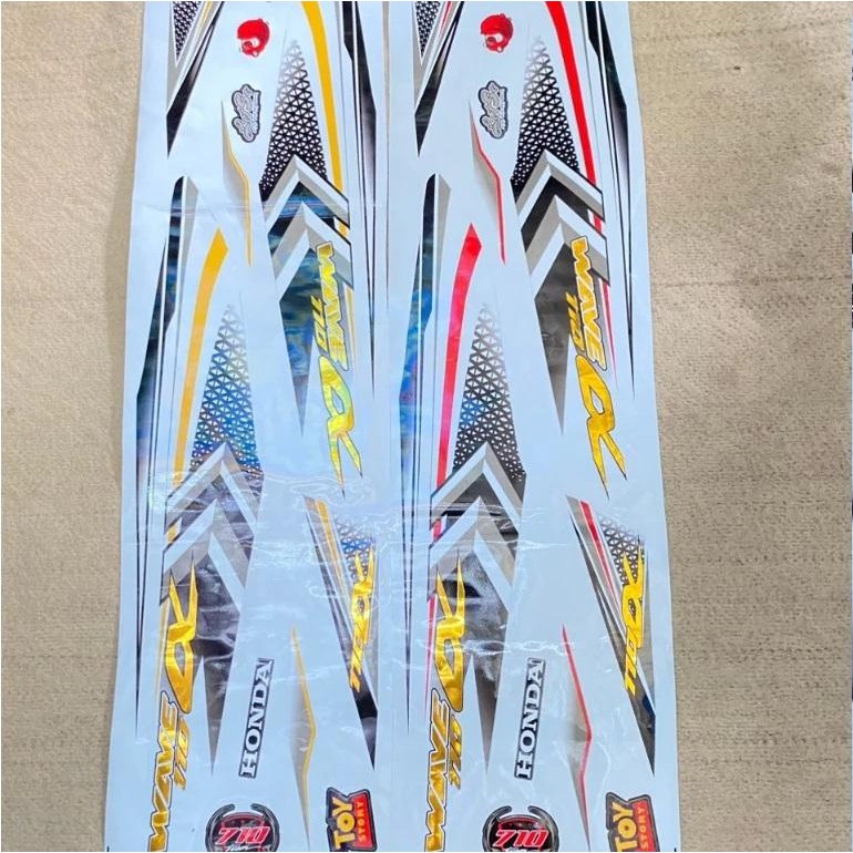 Wave Alpha Motorcycle Sticker Model X Chromium Paired Wave 50/100/110 ...