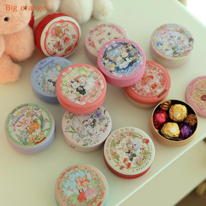 [Big orange] Small Jellycat Cartoon Bonnie Rabbit Drum Shaped Can Candy ...