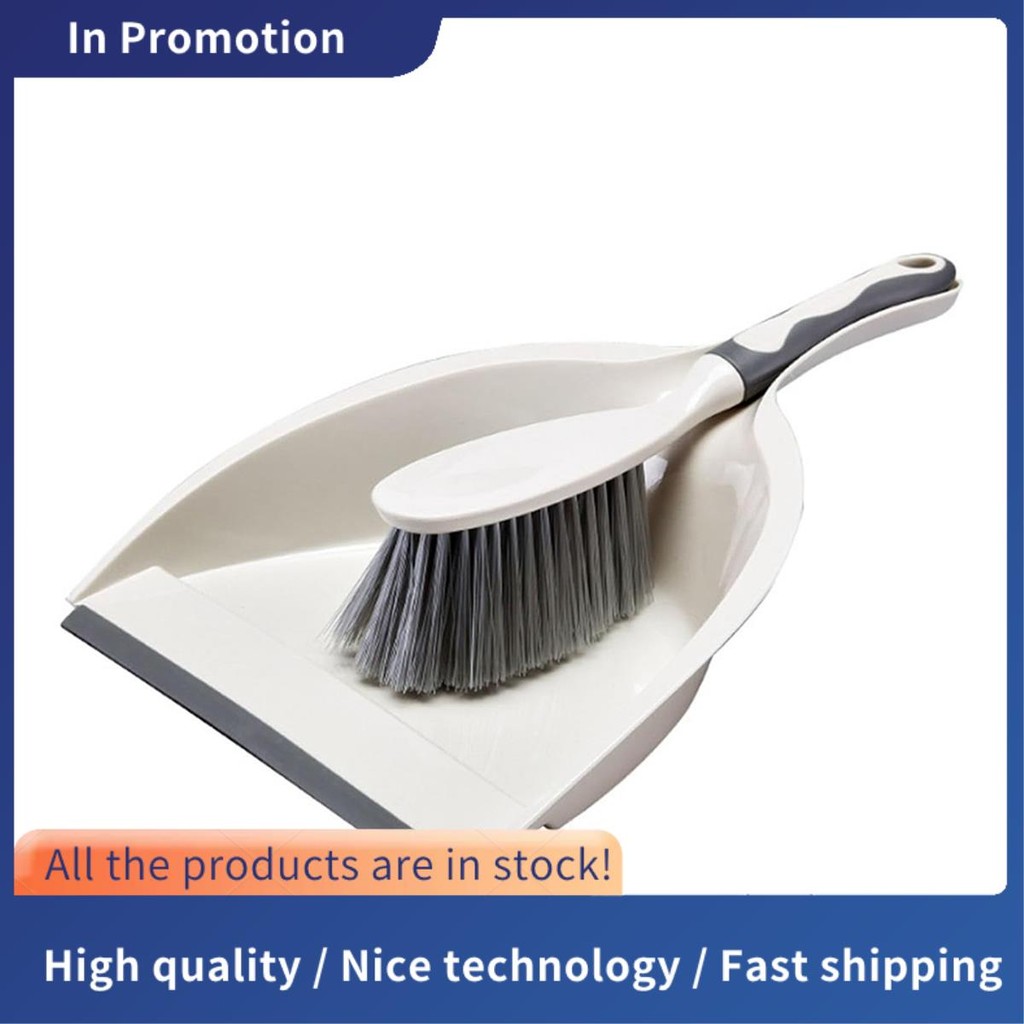 Dust Pan and Brush Set with Handle - Portable Hand Broom and Dustpan ...