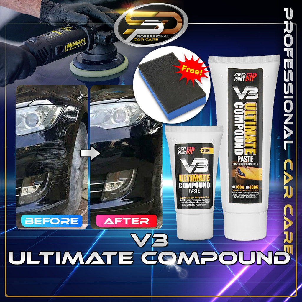 Super Paint Compound Paste Rubbing Compound V3 Ultimate Compound Car ...