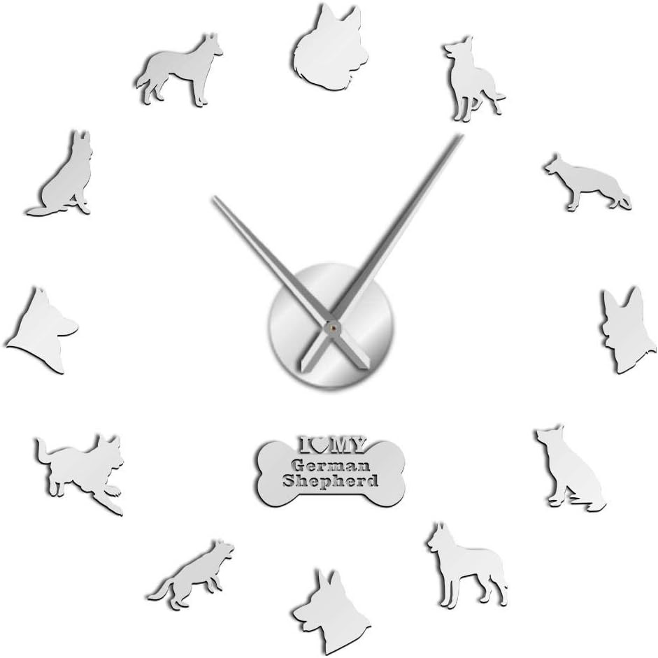 German Shepherd DIY Wall Clock Deutscher Schferhund Giant Wall Clock ...