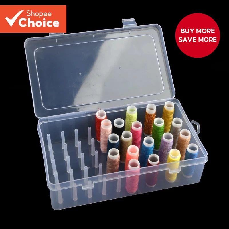Plastic Thread Box 42-Axis Household Sewing Storage Box Multifunctional ...