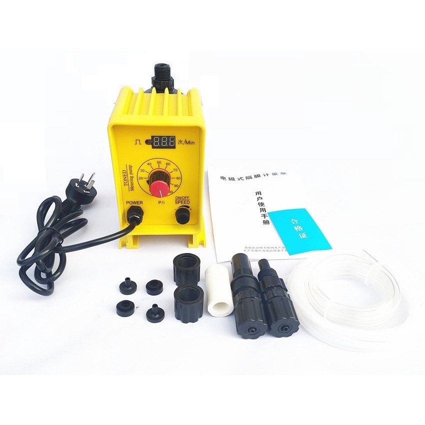 20L/H Chemical Liquid Chlorine Metering Dosing Pump w/ Electromagnetic Diaphragm for Water ...