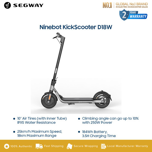 [READY STOCK] Segway KickScooter D Series D18W - Original 2 Years ...