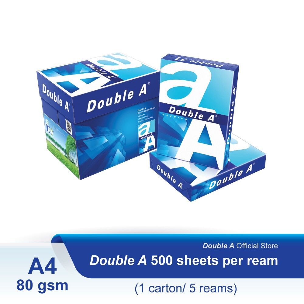 DOUBLE A PREMIUM A4 COPY PAPER 80GSM 500SHEET / DOUBLE A EVERDAY A4 ...