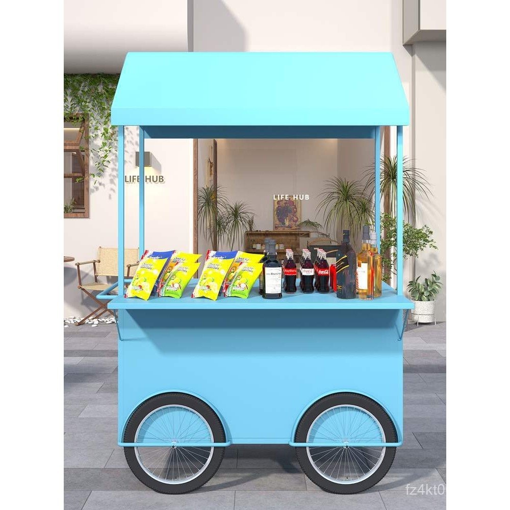 Wrought Iron Outdoor Stall Stall Trolley Night Market Movable Dining ...