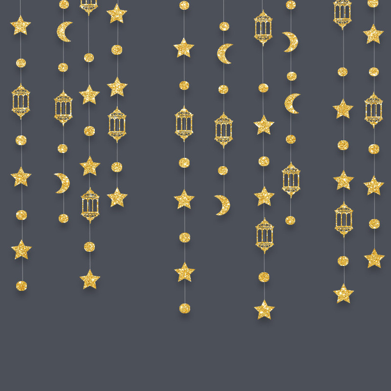 New 4M Raya Decoration Hanging Streamers Eid Mubarak Decorations Home ...