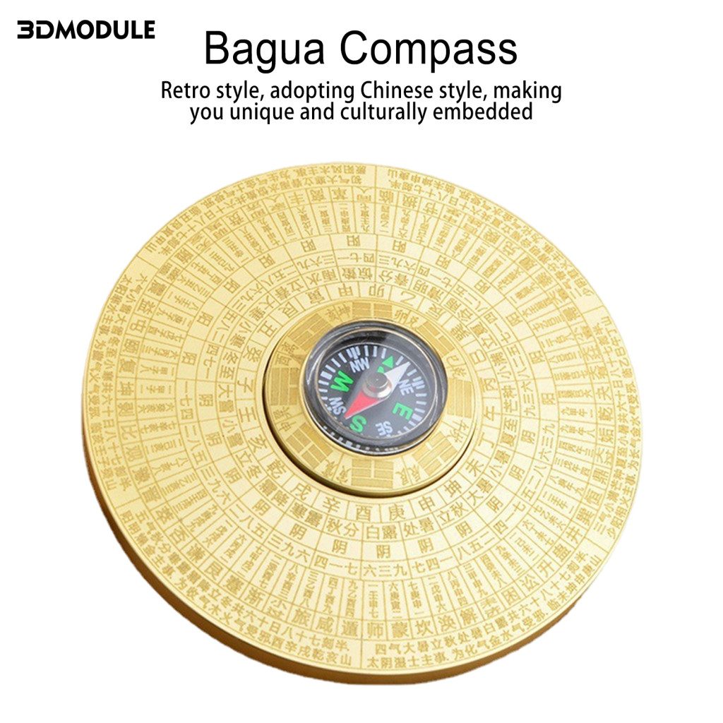 Feng Shui Compass Vintage Chinese Feng Shui Brass Compass Retro Style ...