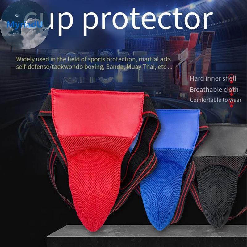 MyriadU Adult Male Sanda Crotch Protector Karate Taekwondo Groin Guard ...