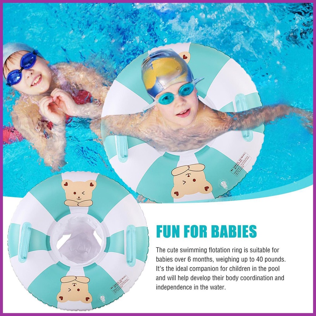 Childrens Pool Float Inflatable Seat Float Swim Trainer Cute Animal ...