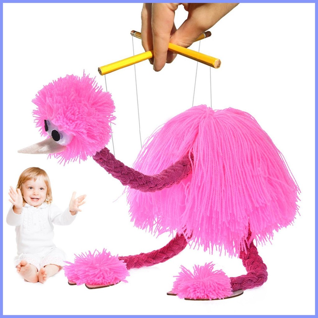 Ostrich Marionettes String Puppets Bird Puppet Interactive Cute Ostrich ...
