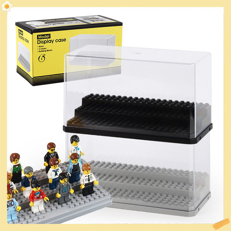 3 Layers Display Case Dustproof ShowCase Blocks Acrylic Plastic Display Box Dust Cover | Shopee ...