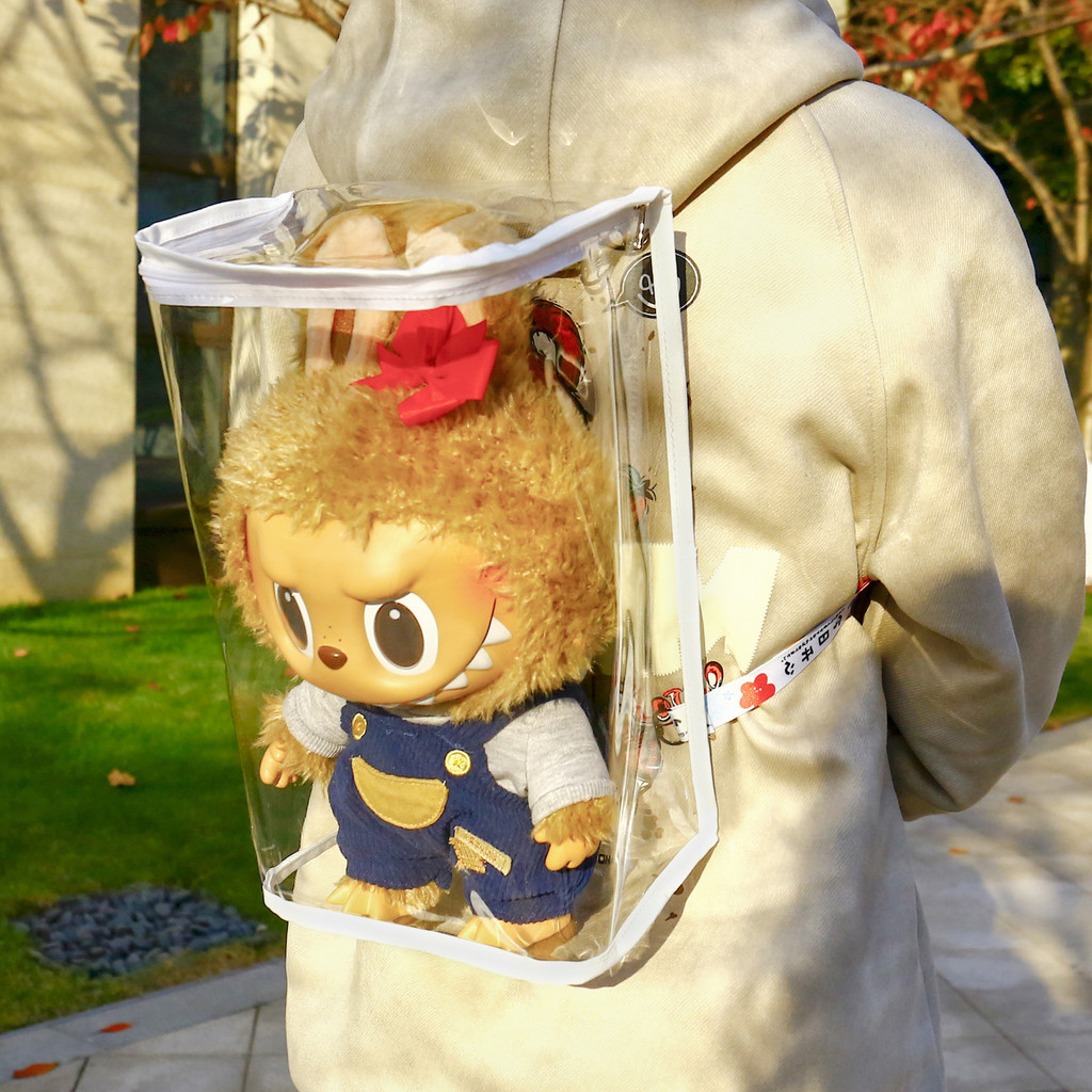 Cartoon Labubu Cover Large Labubu Storage Bag PVC High Transparent ...
