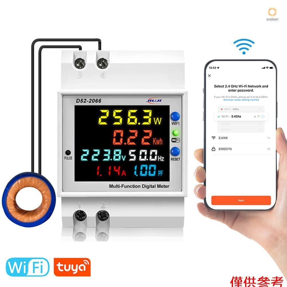 Tuya WiFi Home Intelligent Digital Display Electricity Meter DIN-Rail ...