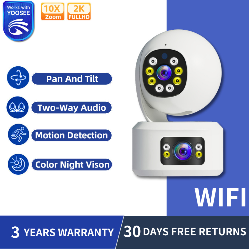 Yoosee wifi 5MP 2K Wireless cctv camera 360-degree Dual surveillance ...