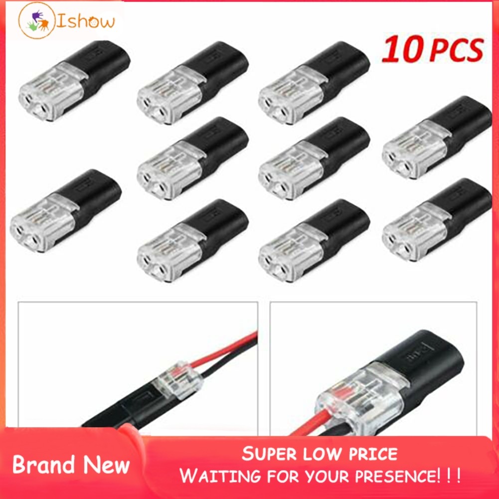 ISHOWMAL ️ Car Auto Wire Cable Connectors Kit 2 Pin Way Terminal Clamp ...