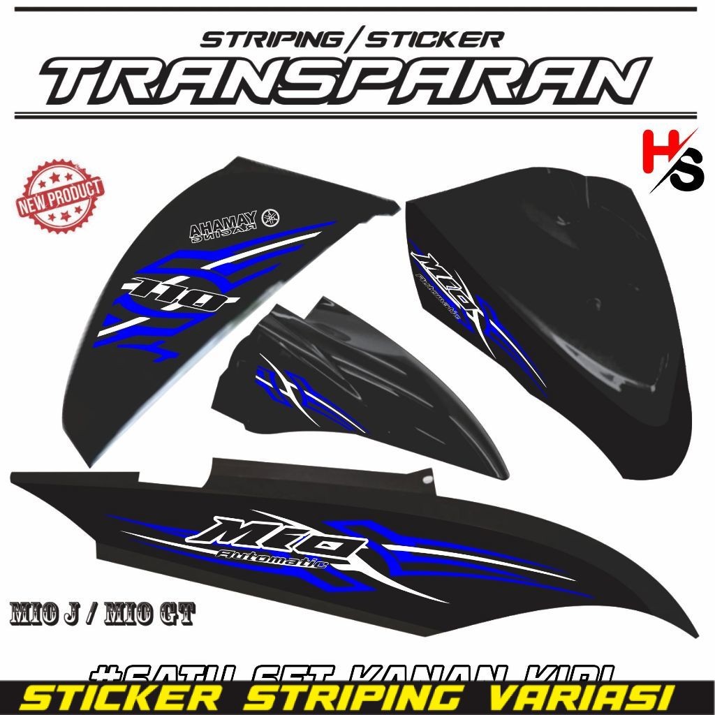 Yamaha MIO J/MIO GT TRANSPARENT STRIPING STICKERS LATEST VARIATION ...