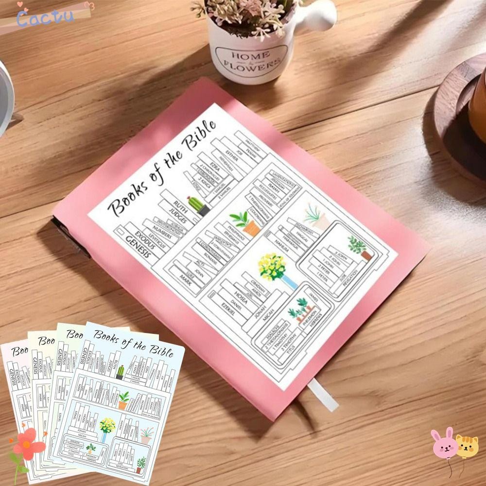 FACC-H 4/8Pcs Books of the Bible Sticker, Bible Reading Progress Self ...