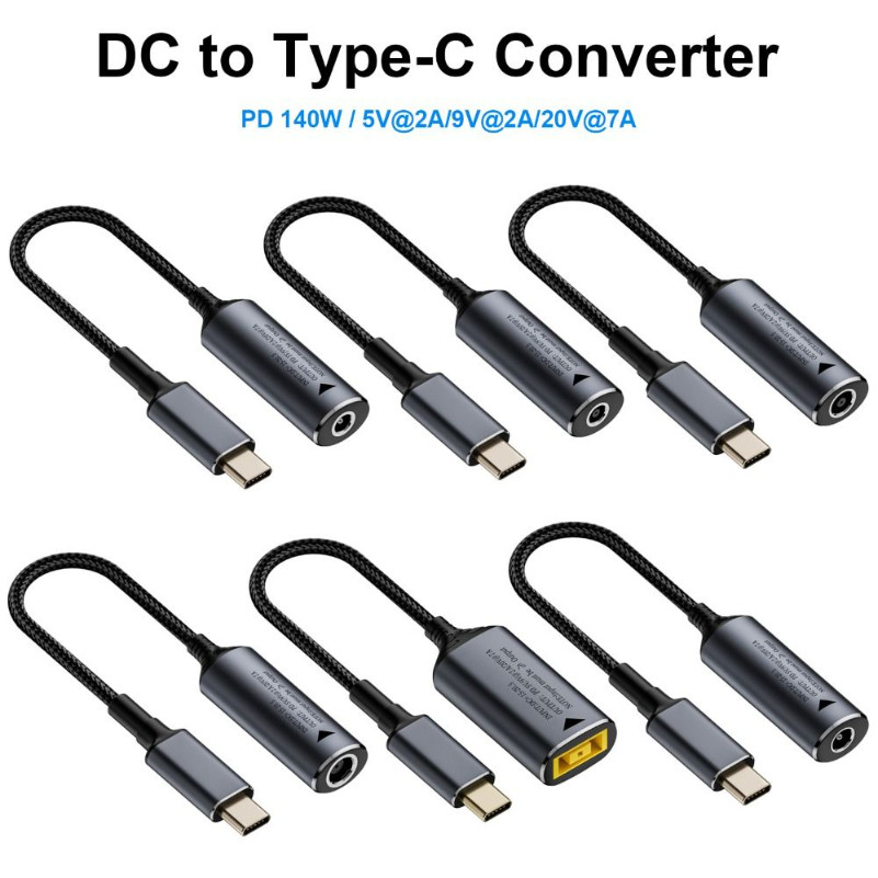 Multiple Port Input Type C Output 140W Power Converters Cable Adapter ...