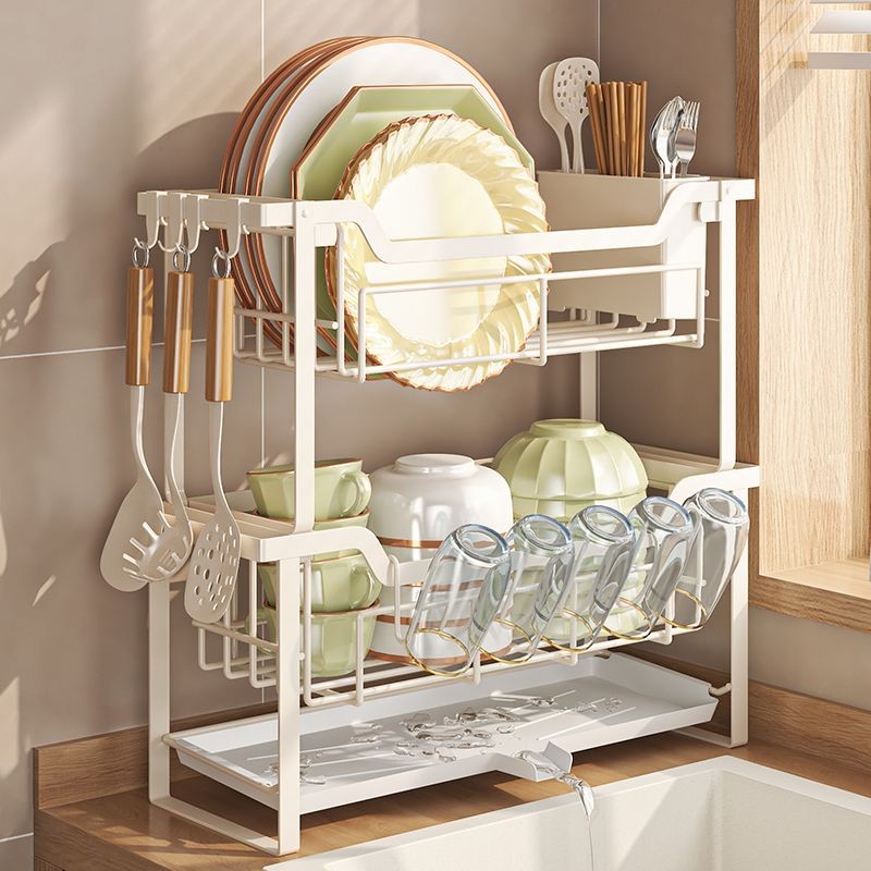 [Ready Stock Fast Shipping] Kitchen Dish Storage Rack Narrow Double ...