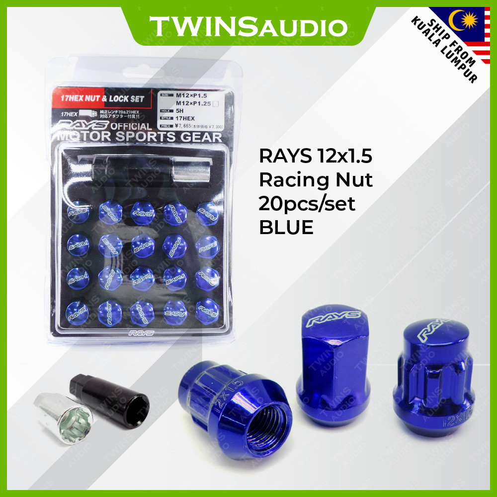 RAYS Motorsports Gear 17 Hex Nut & Lock Set M12xP1.5 | Shopee Malaysia