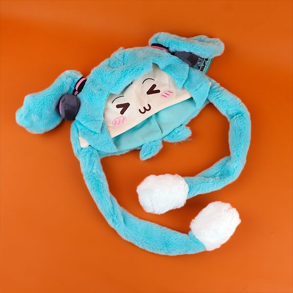 Hatsune Miku Squeaking Eyes Series Movable Plush Hat - Vocaloid 25x30cm ...