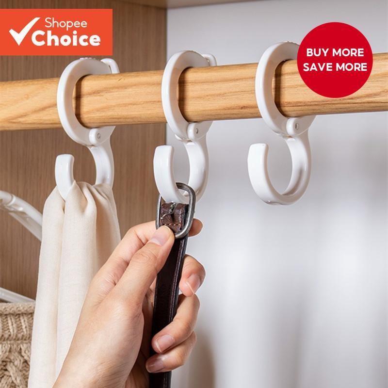 6pcs S-Shaped Hook Multifunctional Adjustable Powerful Hook Wardrobe ...