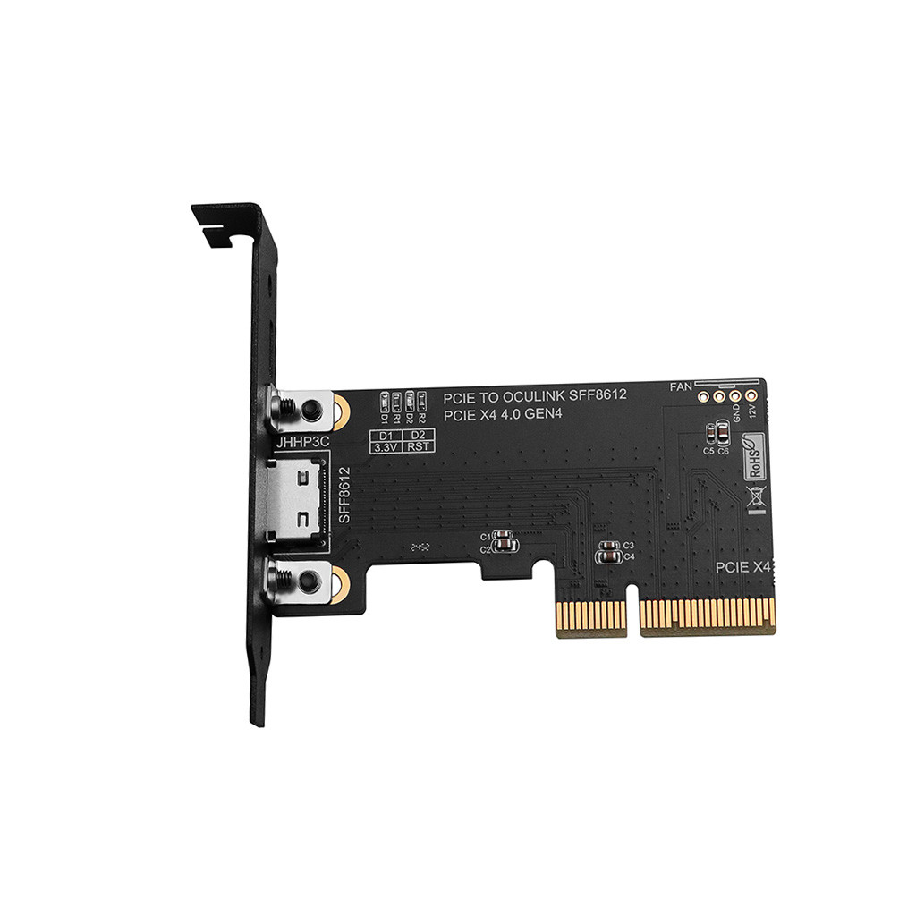 PCIE X4 to Oculink Female Connector PCI-E 4.0 GEN4 to SFF8612 for ...