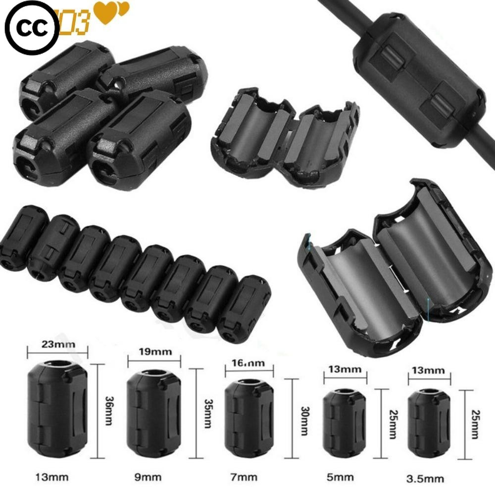 CC] Choke Coil EMI RFI Noise, Black Snap Type Ring Core Ferrite Bead ...