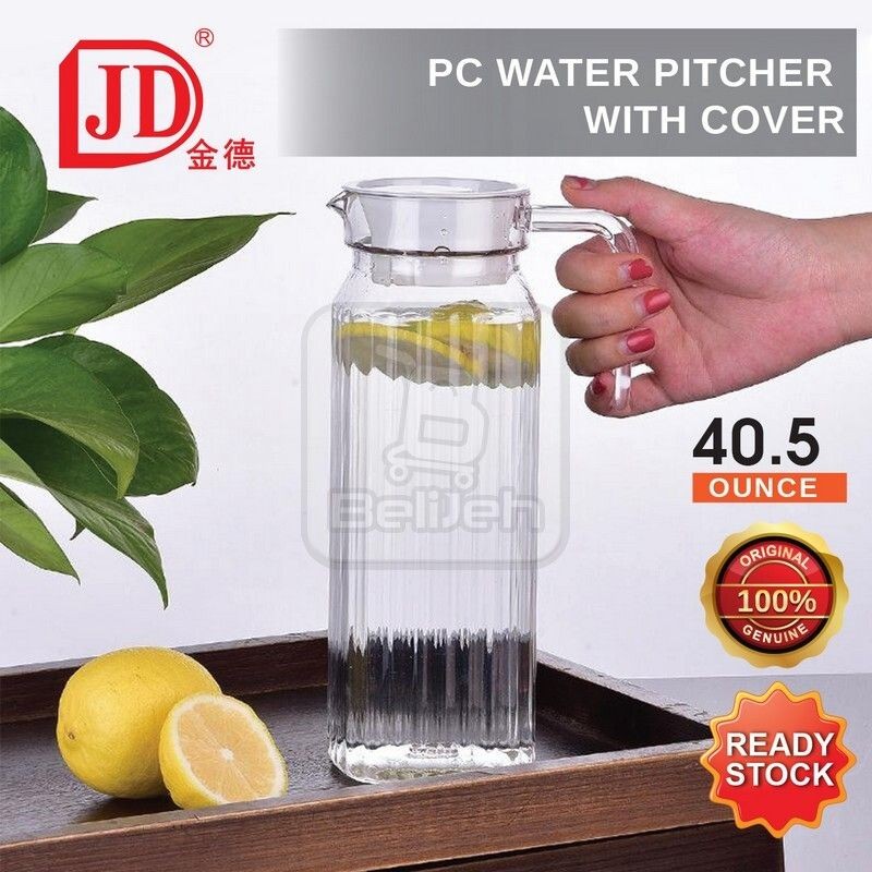 JD Polycarbonate Water Pitcher With Cover (40.5oz) | Shopee Malaysia