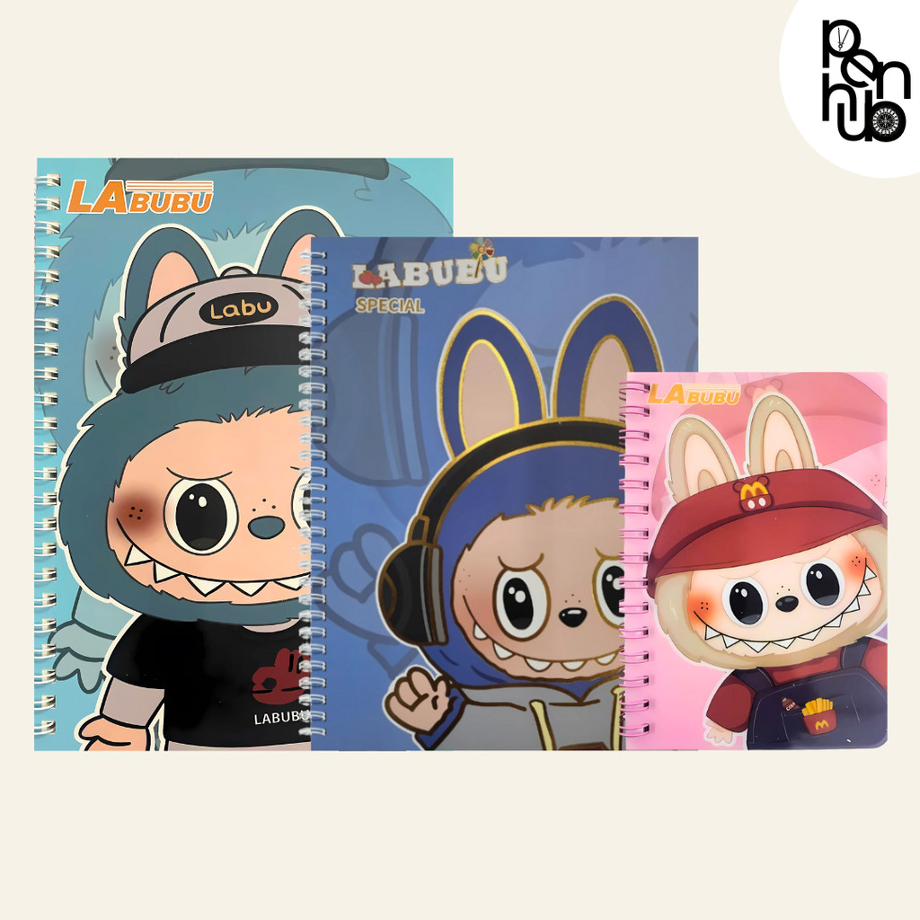 A5/A4/Mini Size Spring Spiral Notebook Cute Labubu Notebook - Penhub ...