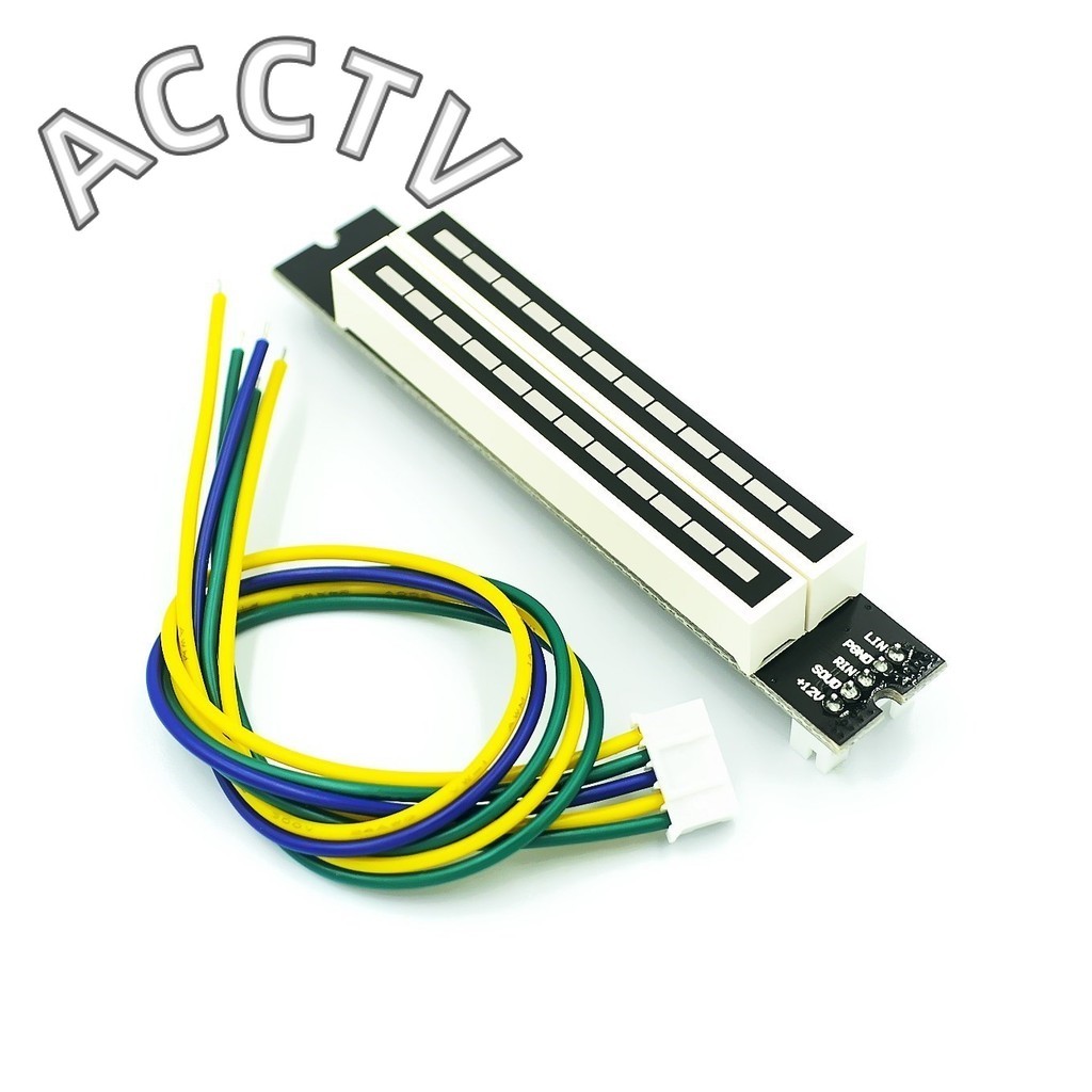 Mini Dual 12-bit LED Music Level Indicator Adjustable Light Speed VU ...