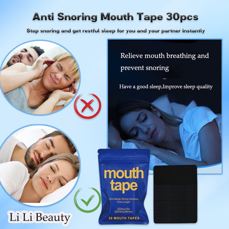 Anti Snoring Mouth Tape 30pcs Gentle Sleep Strips For Nasal Breathing Mouth Tape For Nasal ...