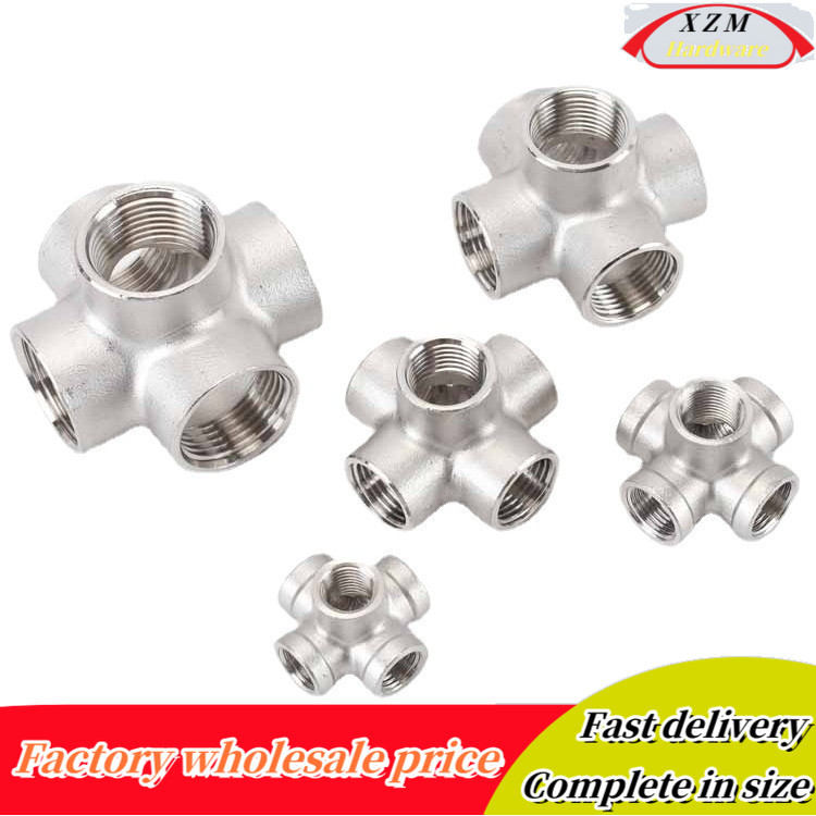 Sus304 Five-Way Joint DN6/8/10/15/20/25/32 Internal Threaded External ...