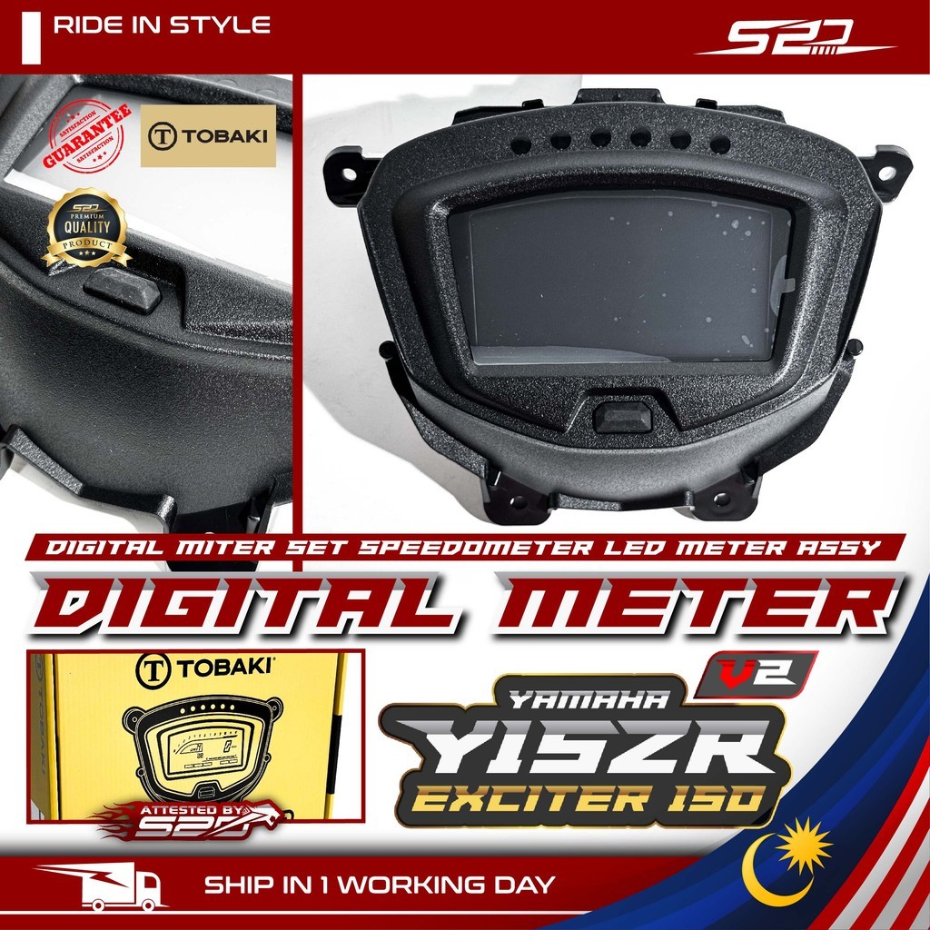 Digital Meter LED TOBAKI RACING PNP Y15 V2 Y15ZR EXCITER 150 Digital ...